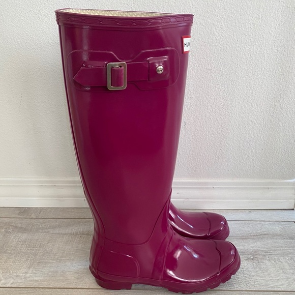 Hunter | Shoes | Hunter Boots Size 5 Violet Gloss | Poshmark
